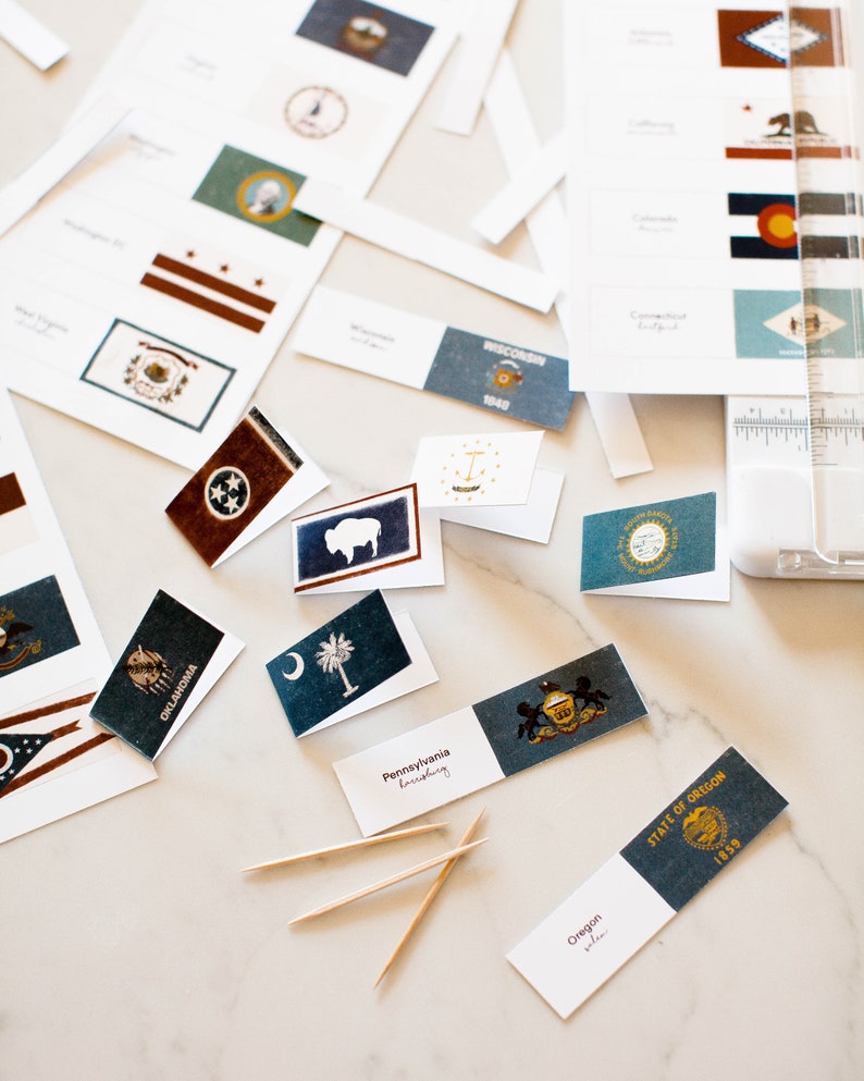 USA MAP FLAGS Download States and Capitals Activity Set | Kids ...