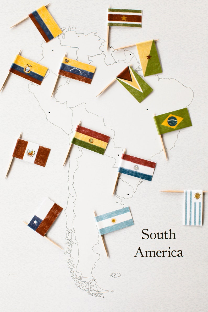 South America Continent Countries and Capitals PRINTABLE | South ...