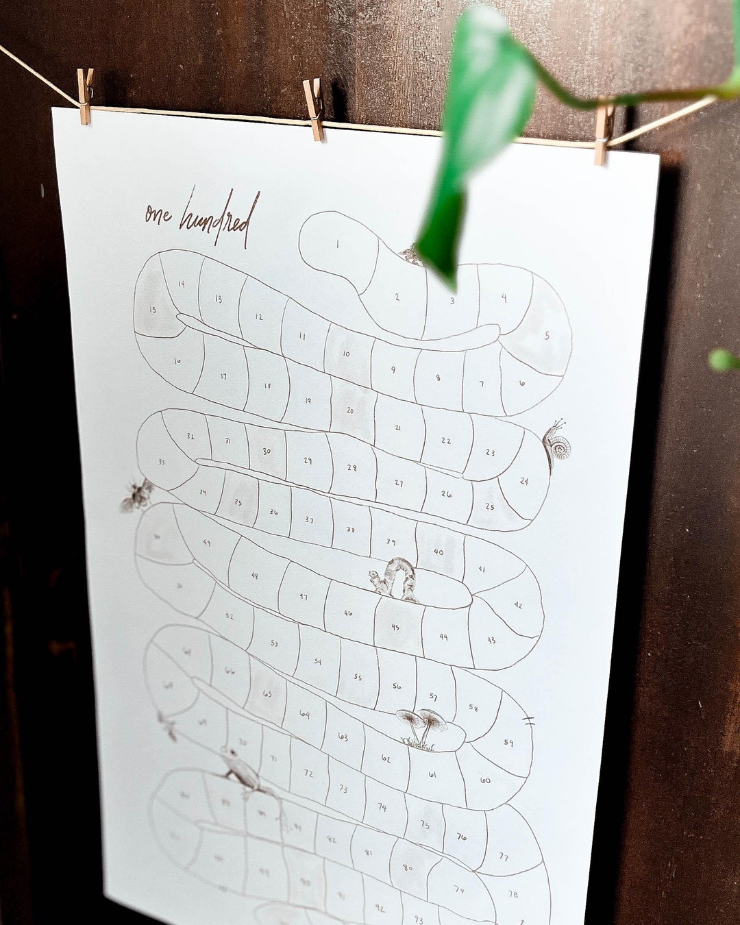 100 DAY ILLUSTRATED Count Down Printable Chart | Goal Chart | Habit ...