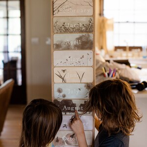 Printable Illustrated Months of the Year Nature Themed Cards - Etsy