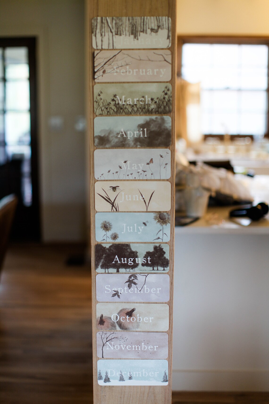 Printable Illustrated Months of the Year Nature Themed Cards - Etsy