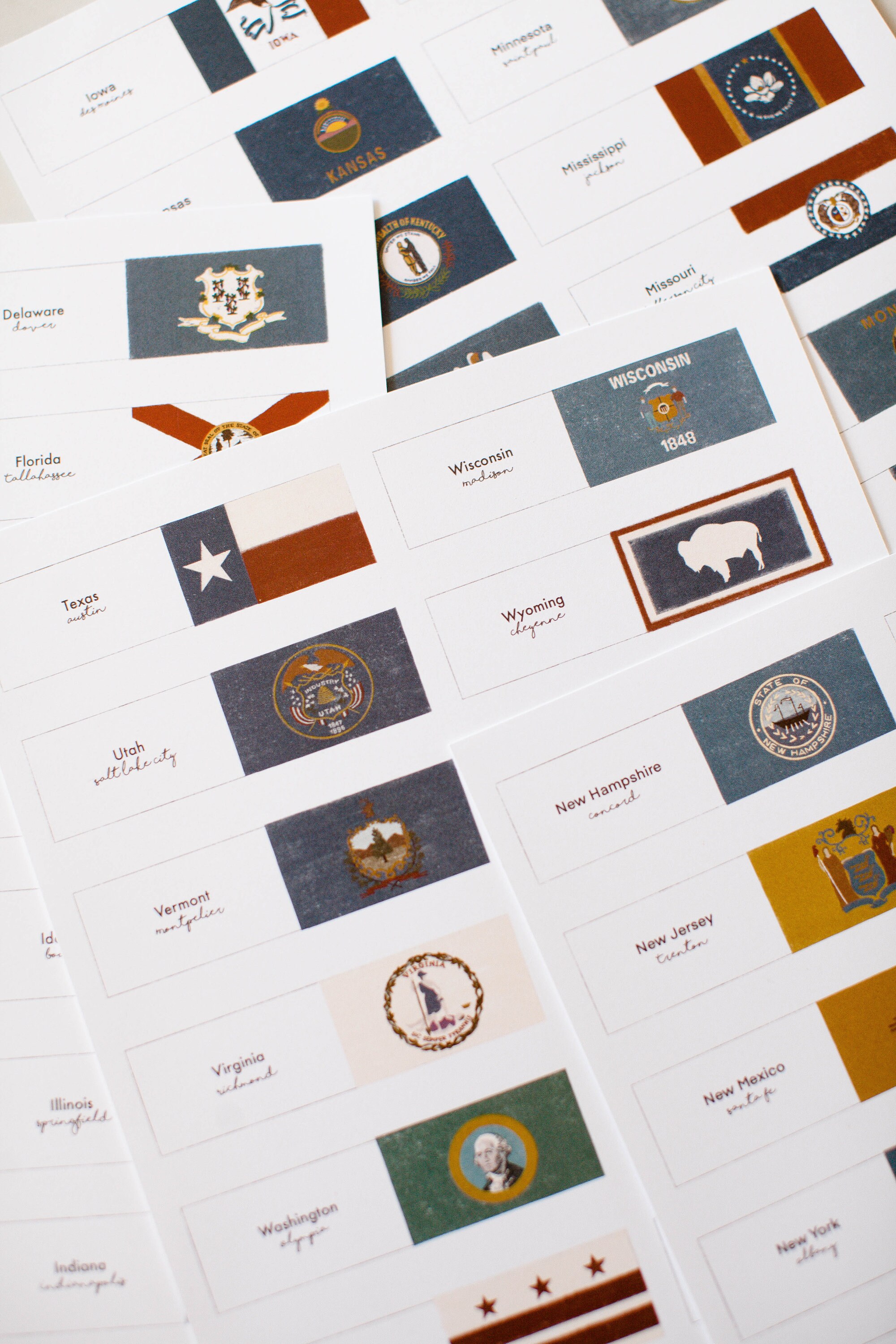 USA MAP FLAGS Download States and Capitals Activity Set | Kids ...