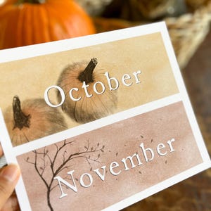 Printable Illustrated Months of the Year Nature Themed Cards - Etsy
