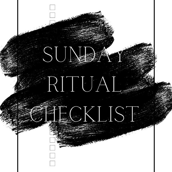 Sunday Reset Checklist - Etsy Sunday Reset Checklist - Etsy