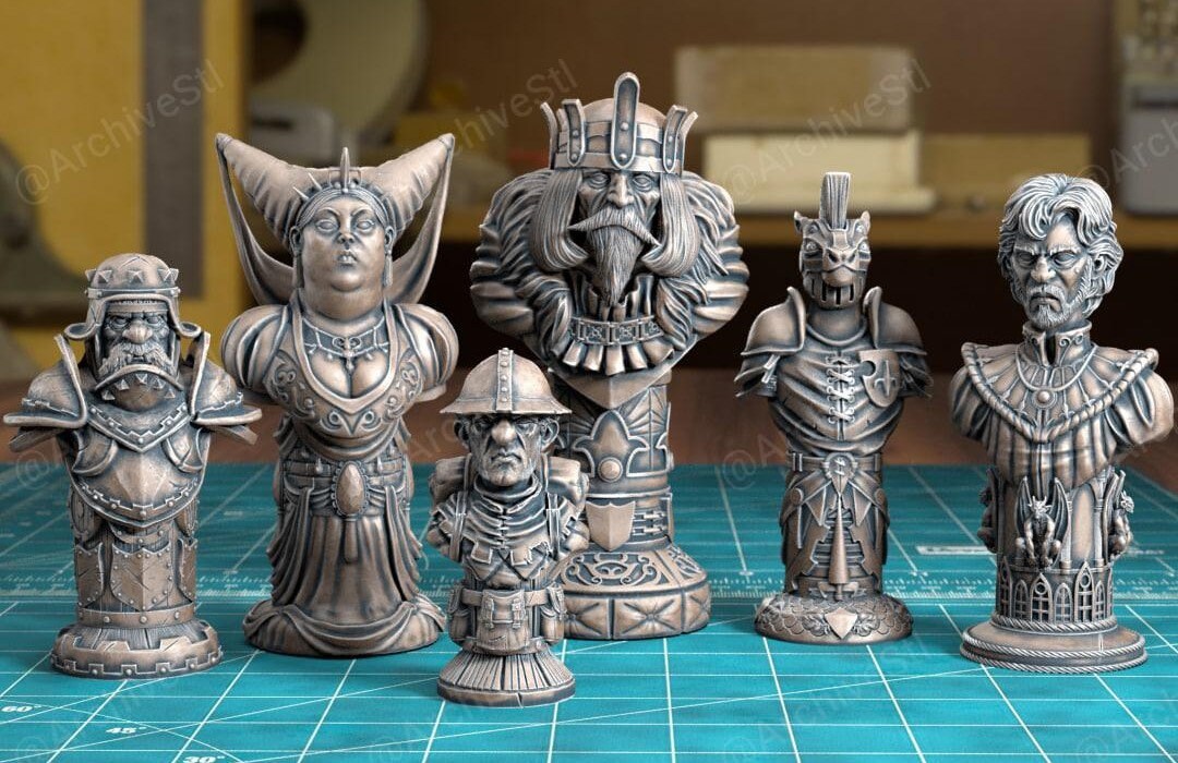 3d Human Chess Model Drawing File-3d Stl Chess Model 3d - Etsy