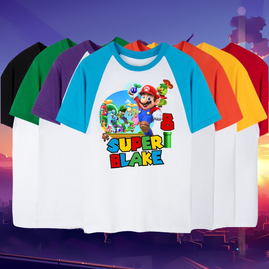Super Mario Birthday Custom T Shirt, Super Gift, Personalized Family ...