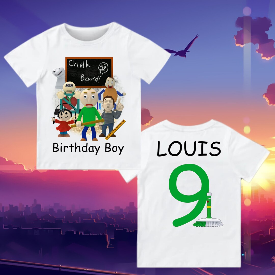 Kids Gamer Shirt Baldi Kids T-shirt Inspired Baldi's Basics Kids Shirt ...