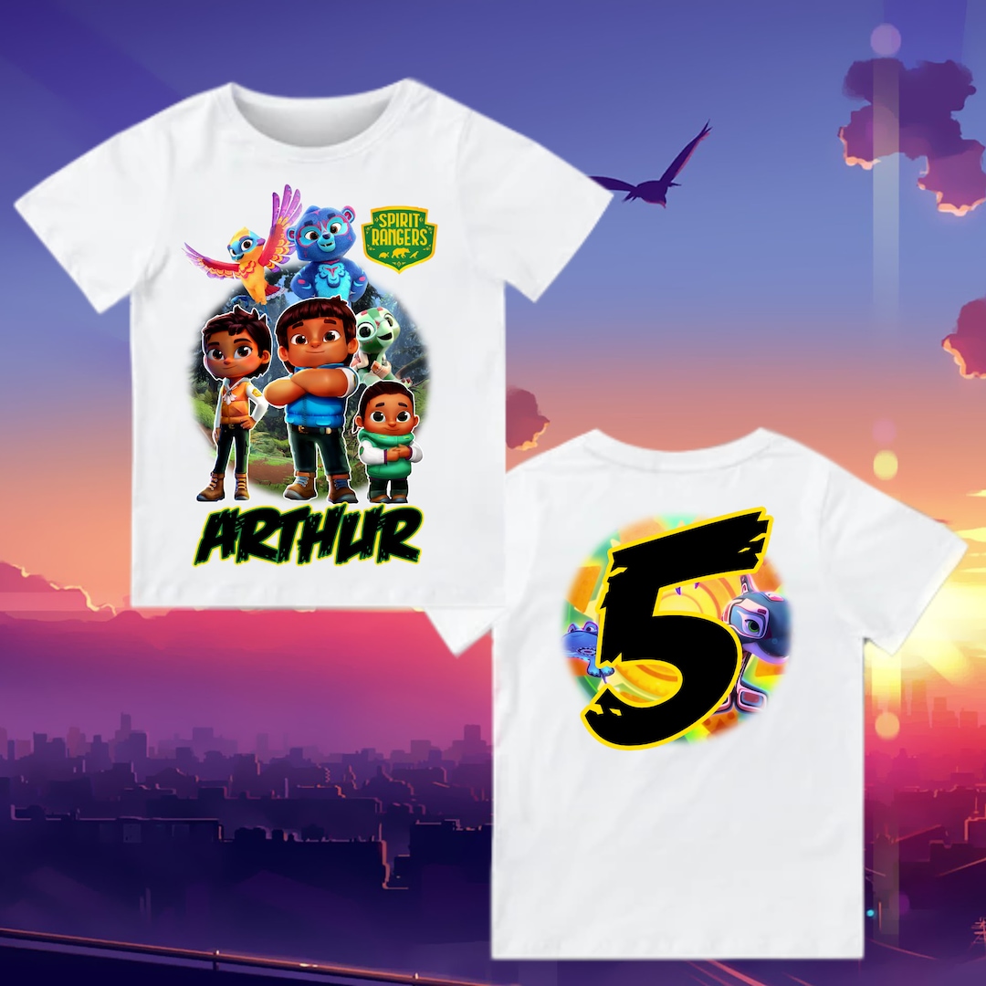 Custom Spirit Ranger Birthday Shirt Kids Tee Kodiak, Summer Eddy ...