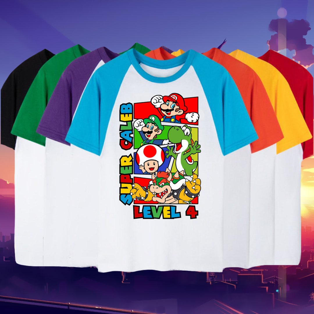 Custom Super Mario Birthday Shirt, Super Mario Shirt, Mario Youth ...
