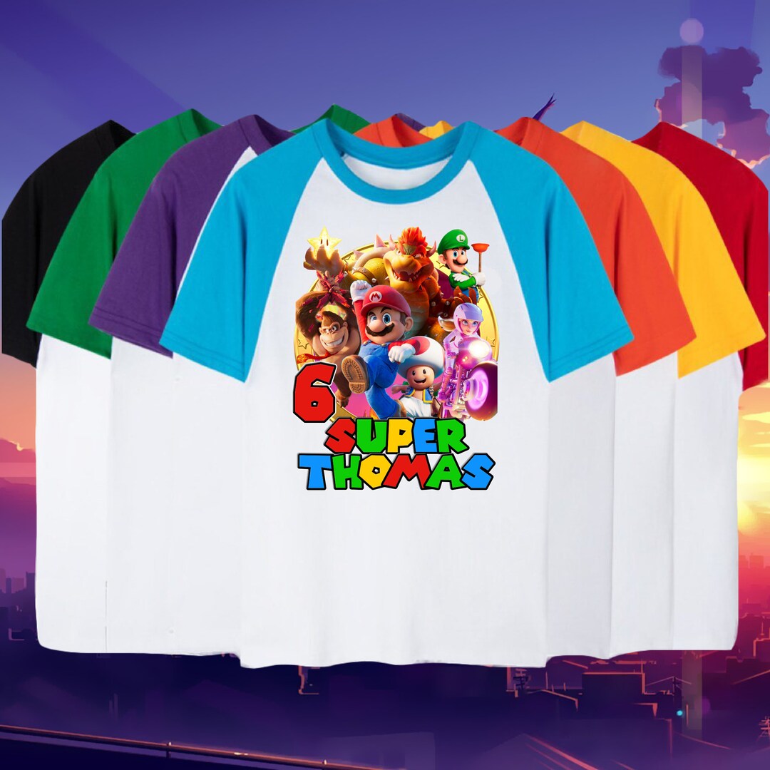 Mario Birthday Custom T Shirt, Super Gift, Personalized Family Shirt ...