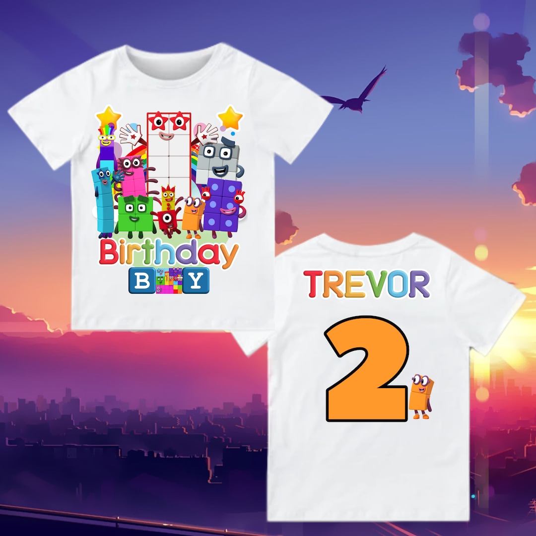 Numberblocks Birthday Shirt Kids, 1-10 Numberblocks Birthday Shirt ...