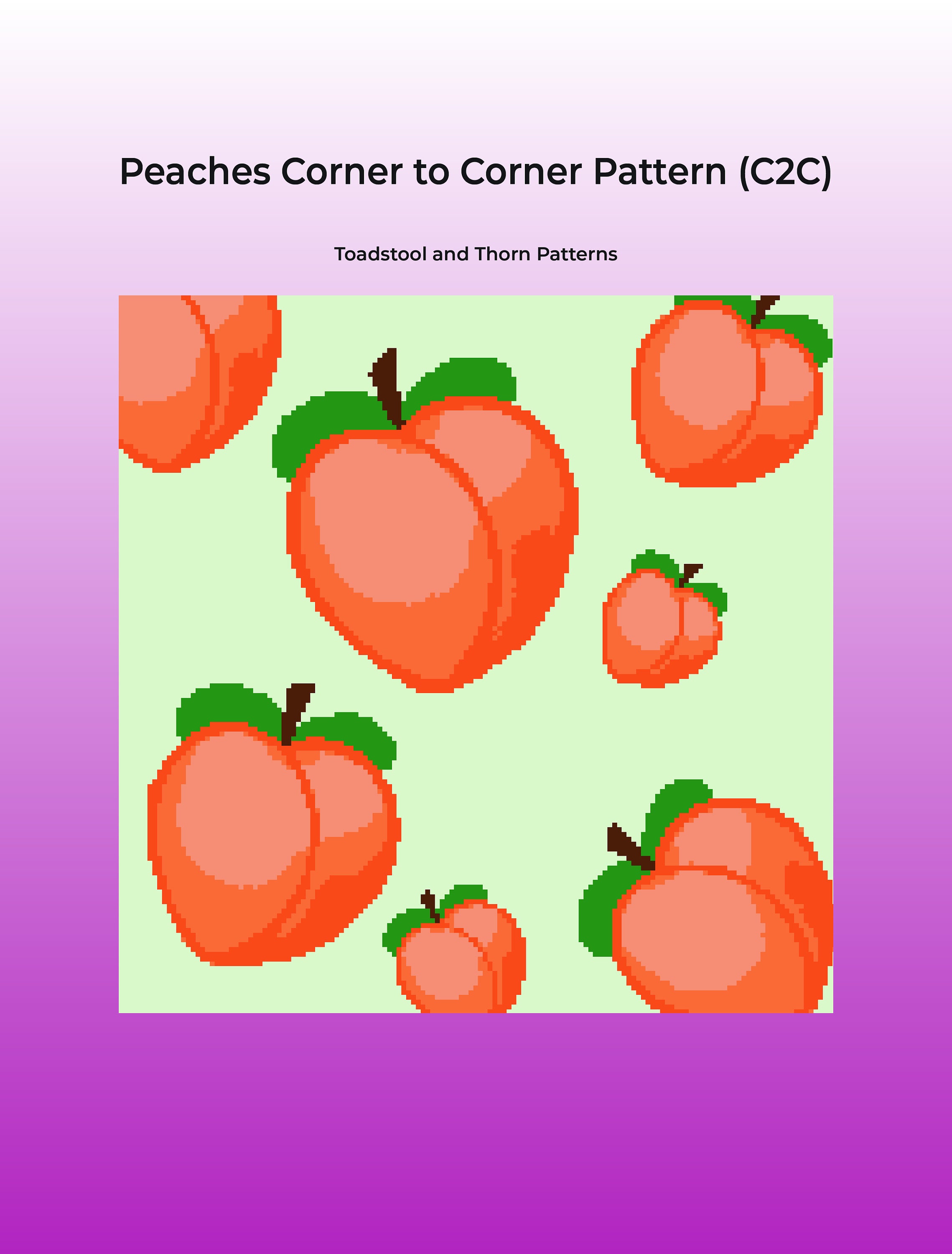 Peaches C2c Corner to Corner Crochet Pattern - Etsy