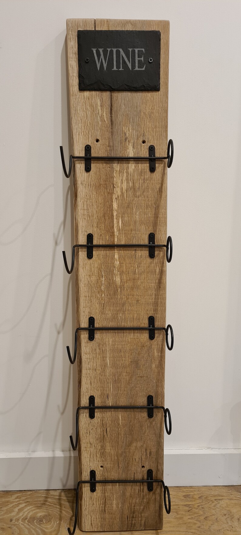 Stylish Rustic Solid Oak Wine Rack. Wall Mounted Bottle Holder. Hand Crafted - Etsy Australia