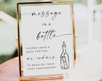 Message in a Bottle Wedding Sign - Etsy