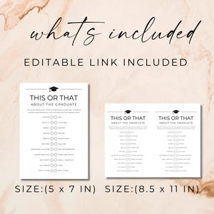 This or That Graduation Game, Graduation Party, Fun Printable ...