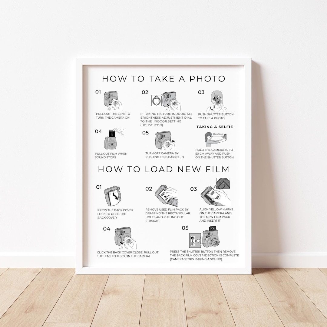 Instax Mini 7s Instructions Sign, Wedding Photobooth Sign, How to Load ...