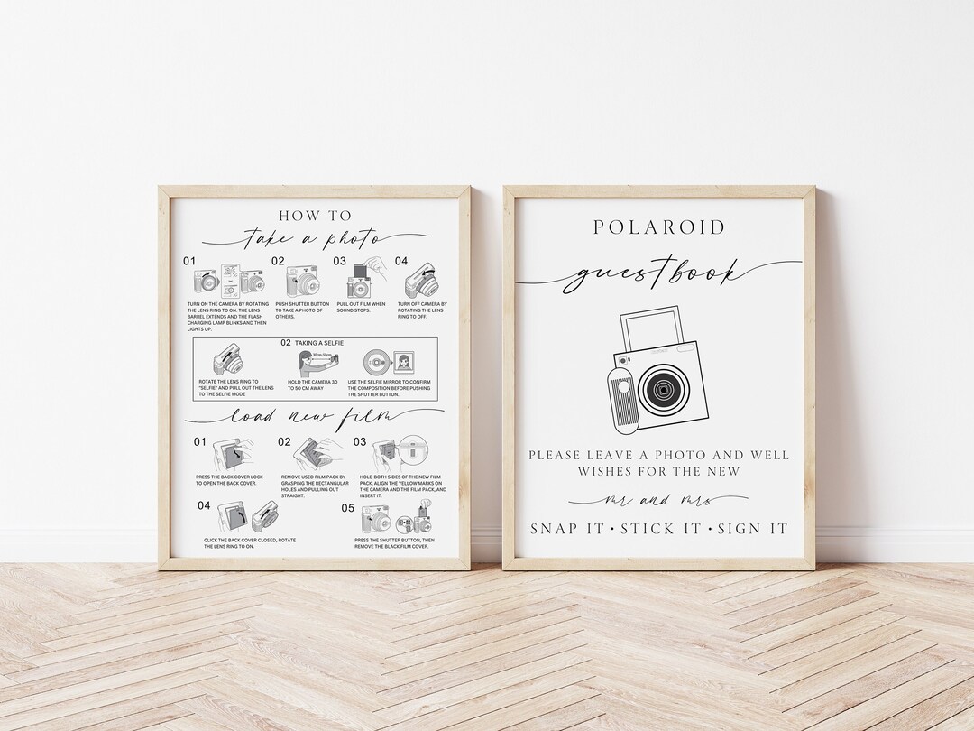 Instax Square SQ1 Instructions, Polaroid Guest Book Sign, How to Load ...