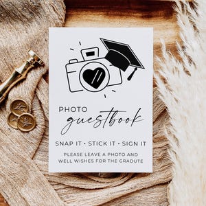 Photo Guestbook Sign for Graduation Party, Photo Sign Our Guestbook ...