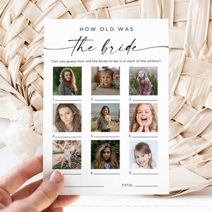 How Old Was the Bride Game, Minimalist Wedding Template, Couples Bridal ...
