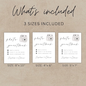 Wedding Photo Guestbook Sign Instax Mini 9, Polaroid Camera Wedding ...