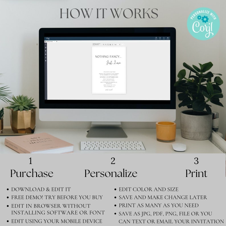 Wedding Invitation Micro Wedding Wedding Invitation Just - Etsy