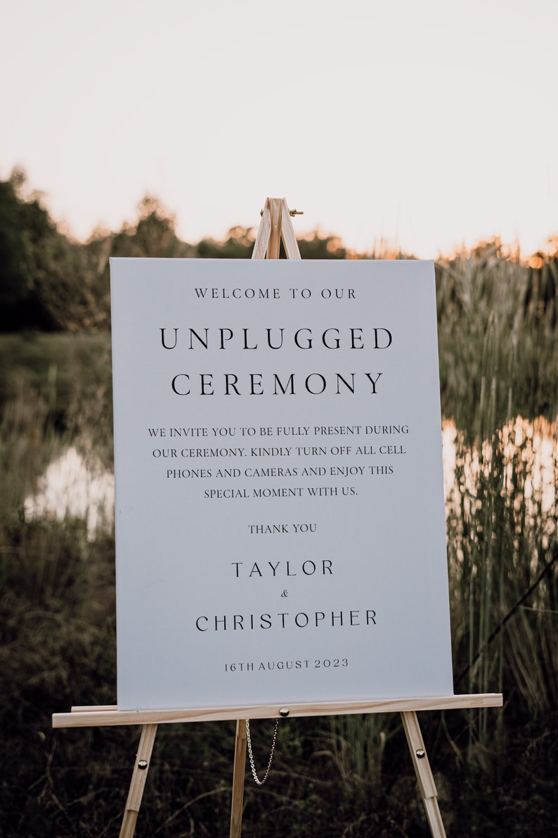 Unplugged Ceremony Sign Printable Unplugged Wedding Sign - Etsy