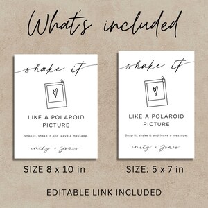 Shake It Like A Polaroid Picture Sign, Minimalist Polaroid Photo ...