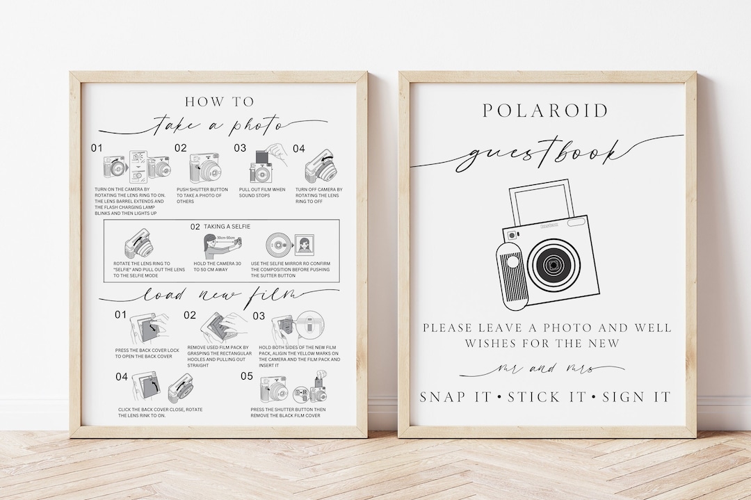 Instax Square SQ1 Instructions, Polaroid Guest Book Sign, How to Load ...