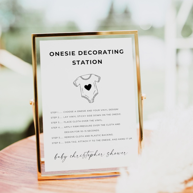 Onesie Baby Shower Station Kit - Etsy