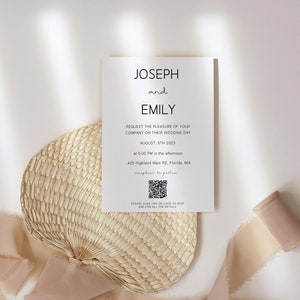 Wedding Invite Template With QR Code | QR Code Invitation | Wedding ...
