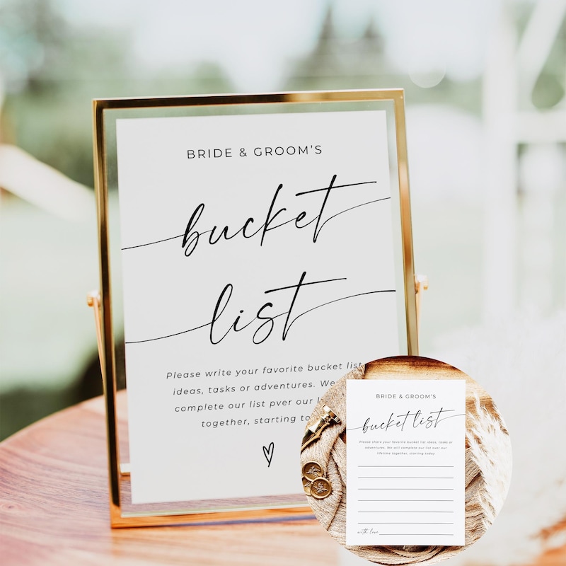 Bucket List Wedding Sign - Etsy