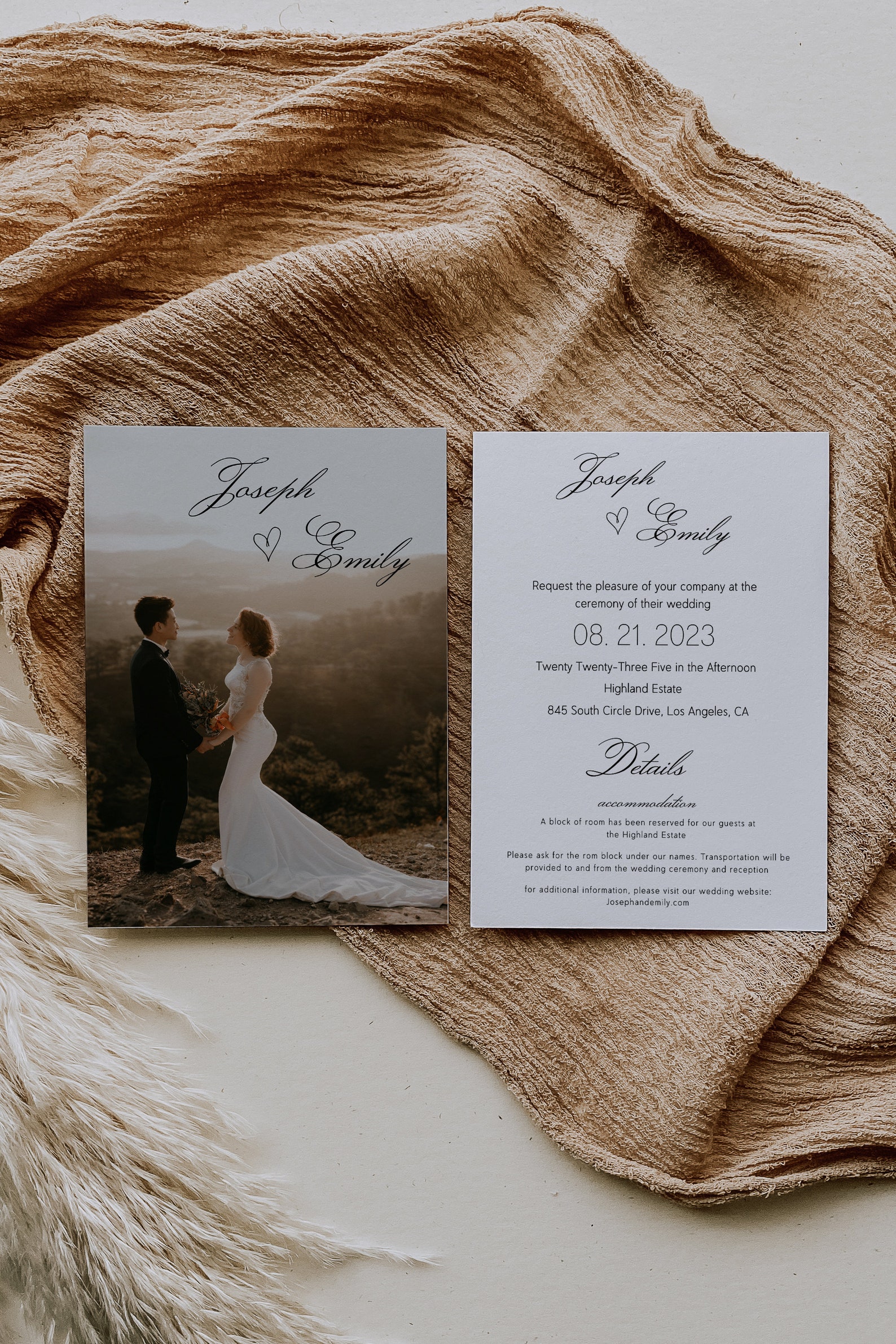 Wedding Invitation Template Set With Picture Wedding - Etsy