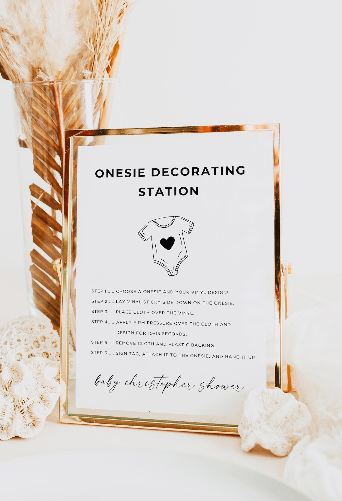 PRINTED + SHIPPED Onesie Decorating Station Sign, Decorate a Onesie ...