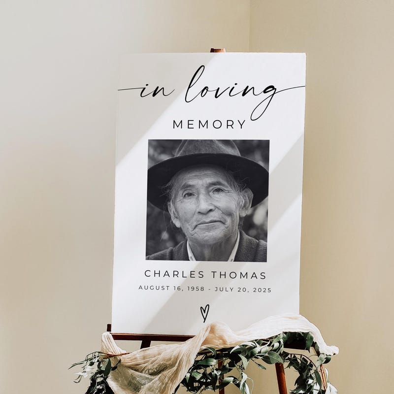 Funeral Memory Board - Etsy