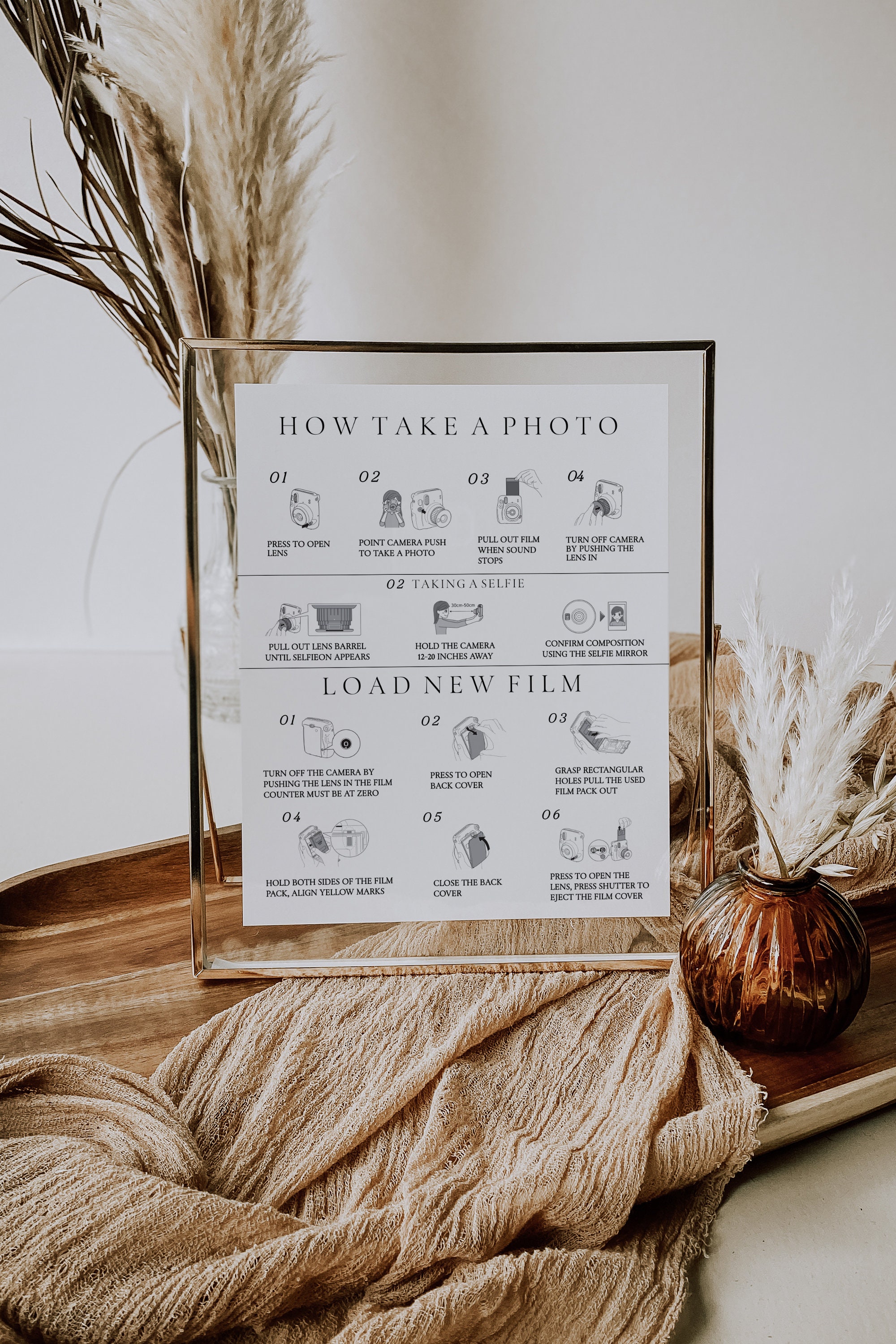 How to Load New Film Camera Instructions Sign Instax Mini - Etsy