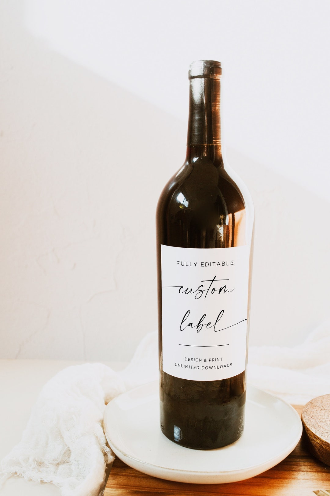 Custom Wine Label Template, Wedding Wine Labels, Editable Wine Labels ...