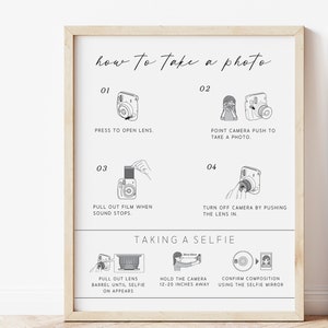 How to Take a Photo Camera Instructions Sign, Instax Mini Photo ...