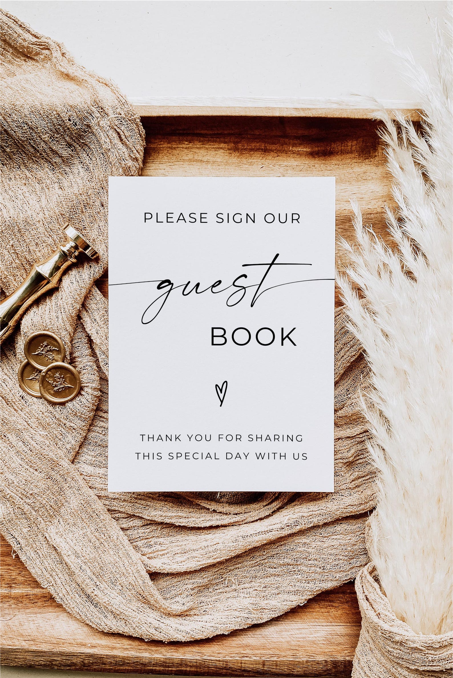 Please Sign Guest Book Sign, Wedding Phone Guest Book Sign, Monogram ...