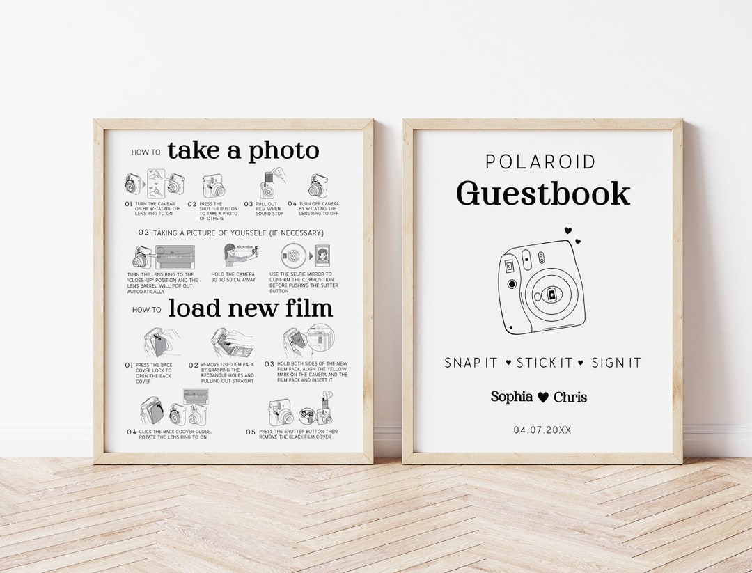 Instax Mini 12 Photo Guestbook Sign, Instax Mini 12 Polaroid ...