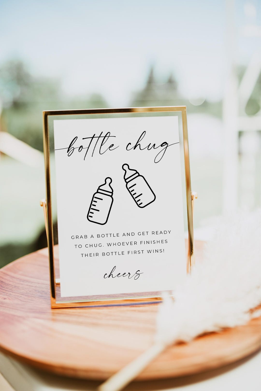 Baby Bottle Chug Game, Baby Brewing, Modern Baby Sign, Gender Neutral ...