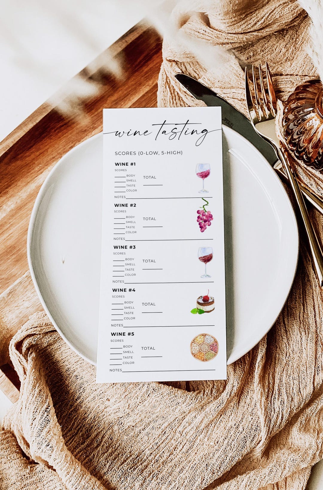 Wine Tasting Cards, Wine Tasting Score Sheet Template, Whine Tasting ...