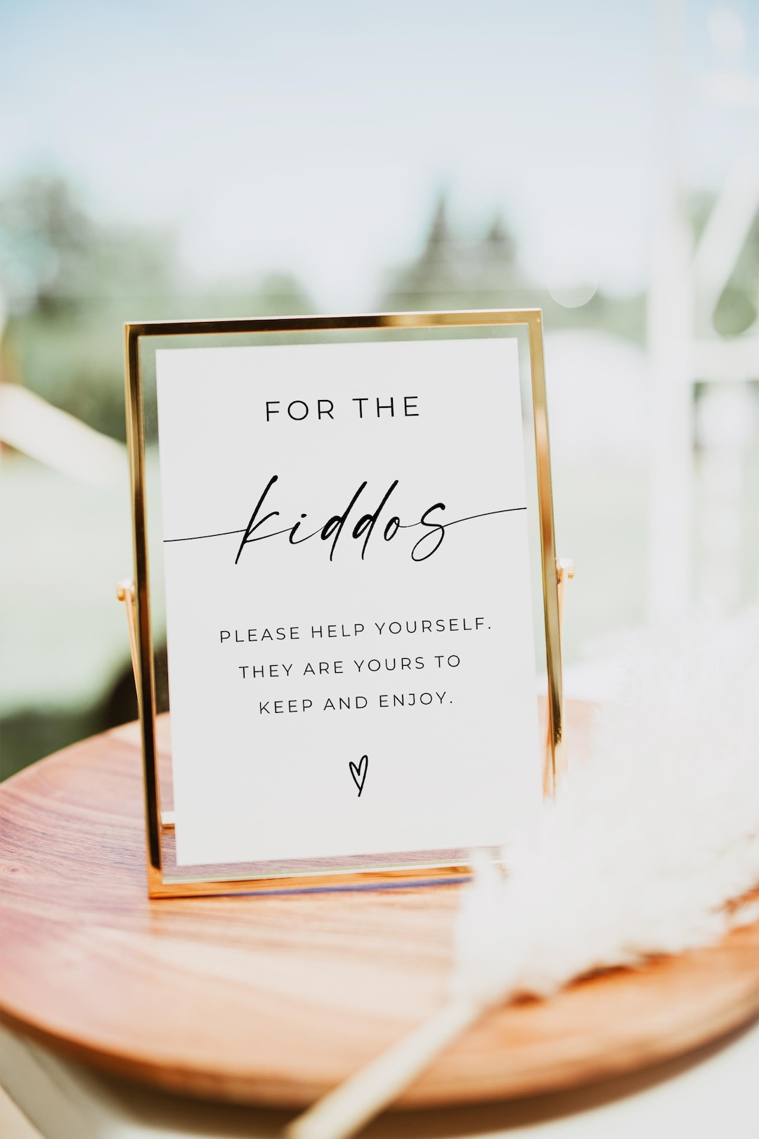 PRINTED + SHIPPED 8x10" for the Kiddos Sign, Wedding Kids Activities ...