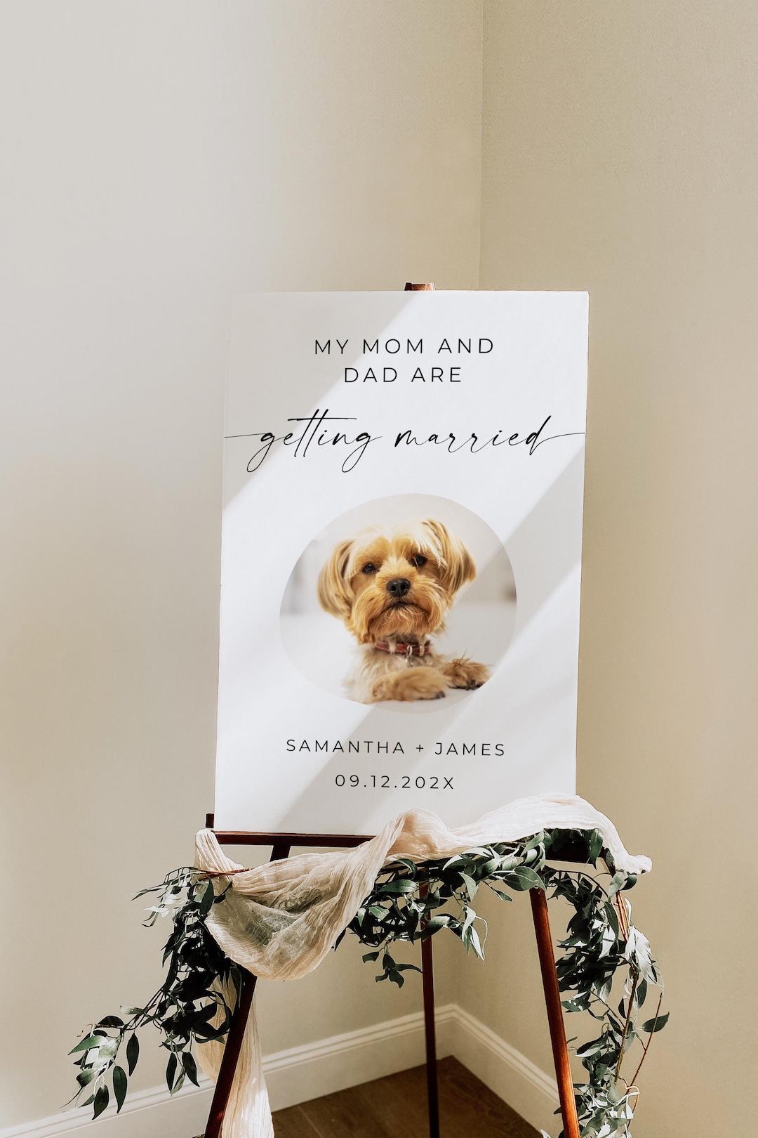 Dog Wedding Welcome With Photo Sign, Wedding Welcome Dog Photo Wedding ...