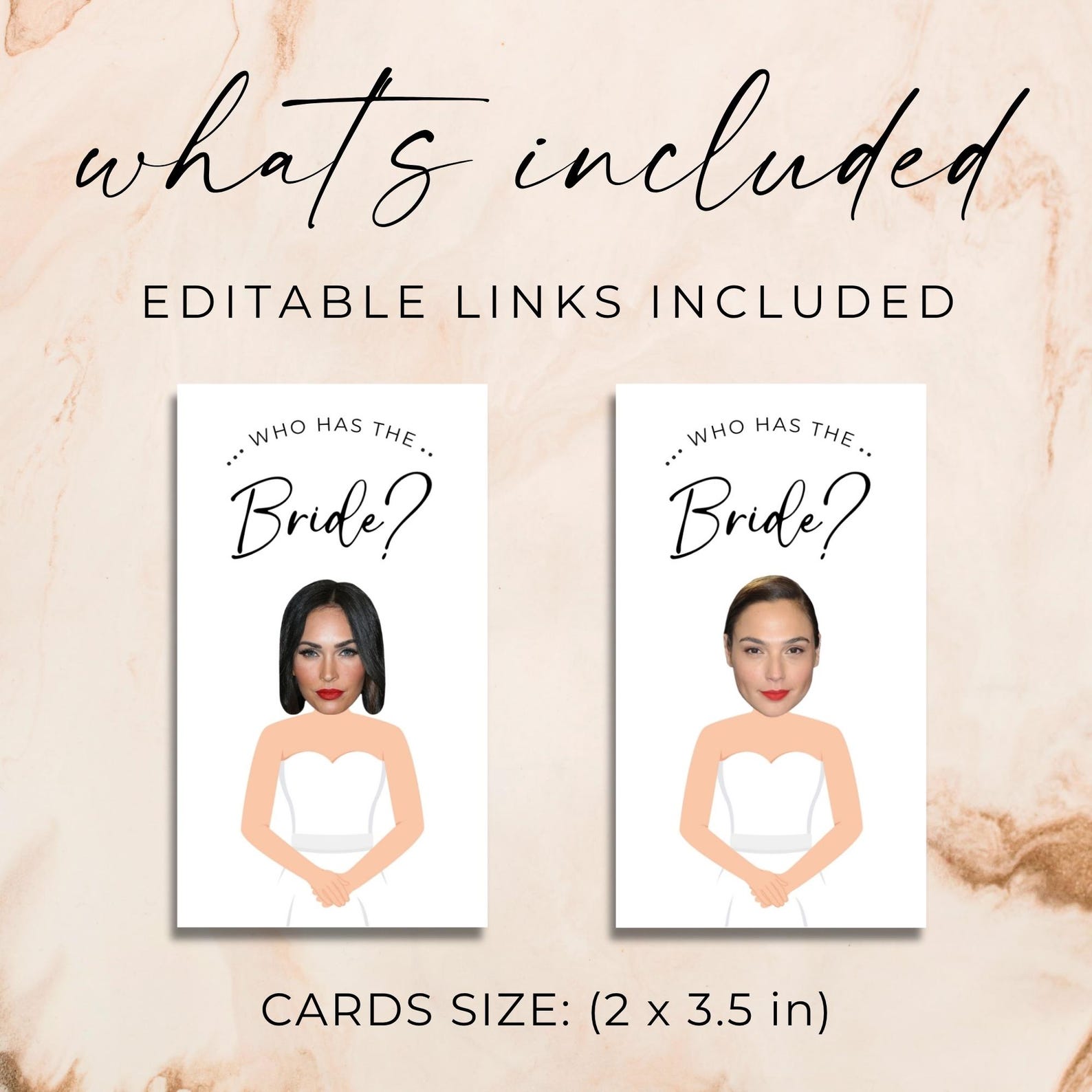 Celebrity Who Has the Bride Game, Scratch-off Find the Bride ...