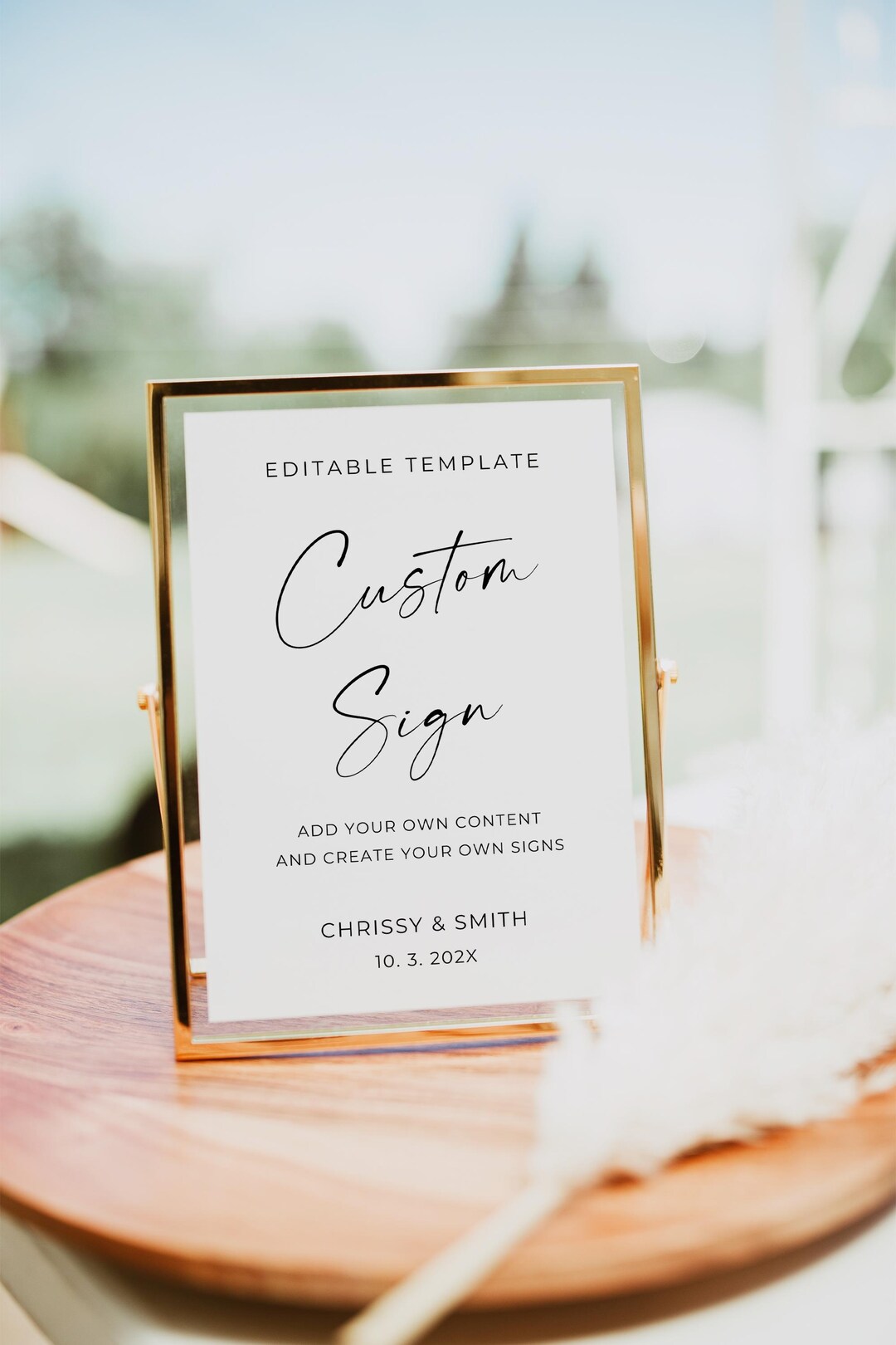 Modern Custom Wedding Sign, Create Your Own Sign, Minimalist Editable ...