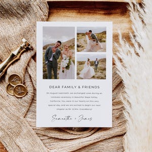 Intimate Wedding Reception Party Invitation, Photo Elopement ...