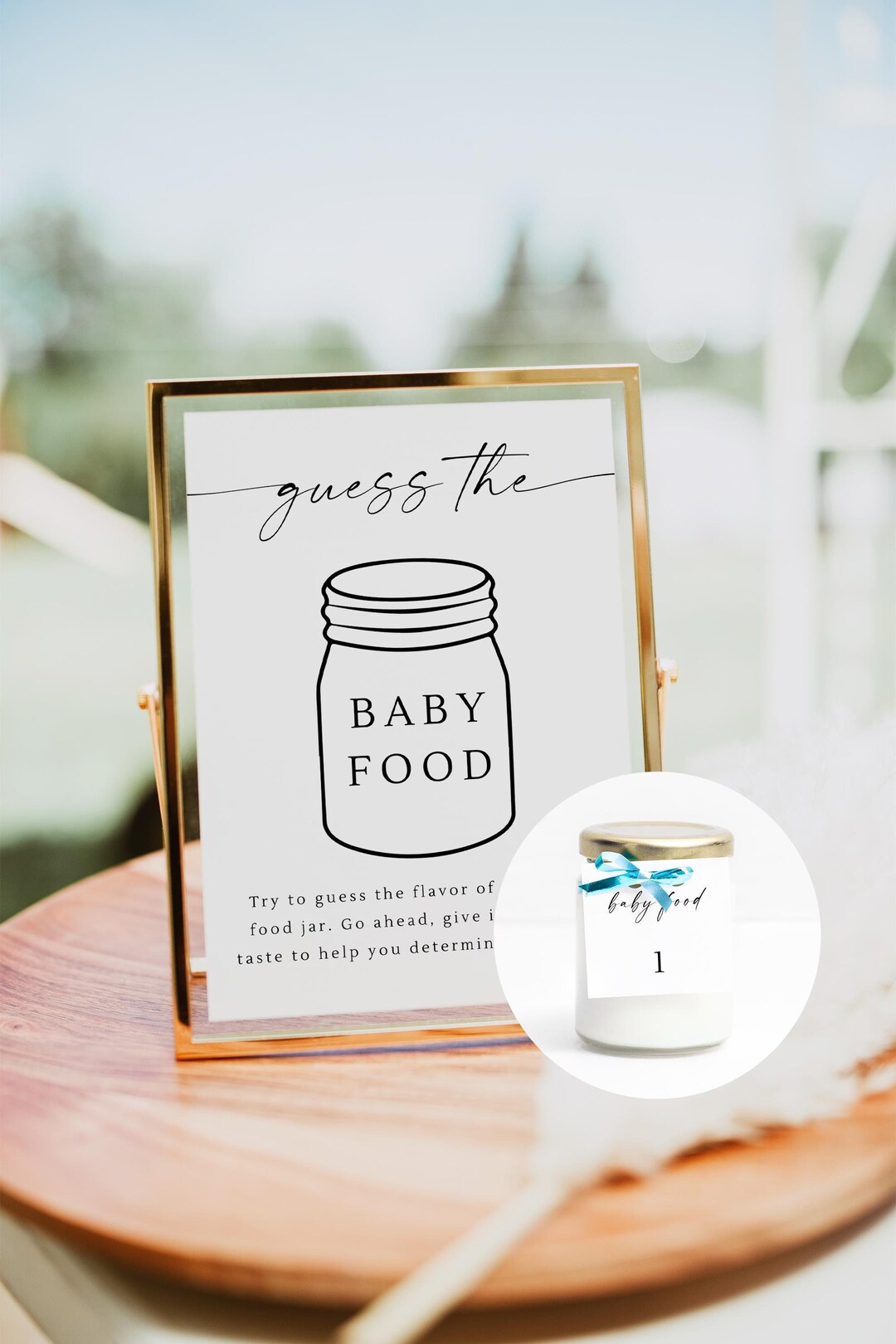 Guess the Food Baby Shower Game, Baby Food Game, Modern Minimalist Baby ...