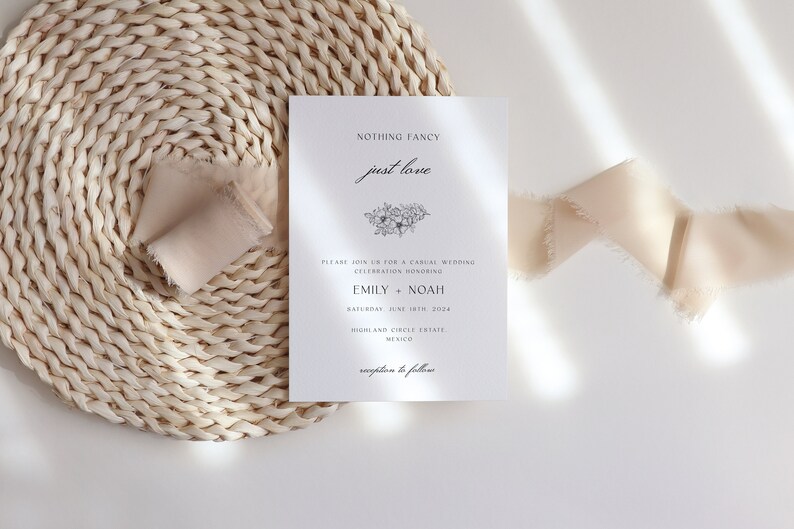 Wedding Invitation Micro Wedding Wedding Invitation Just - Etsy