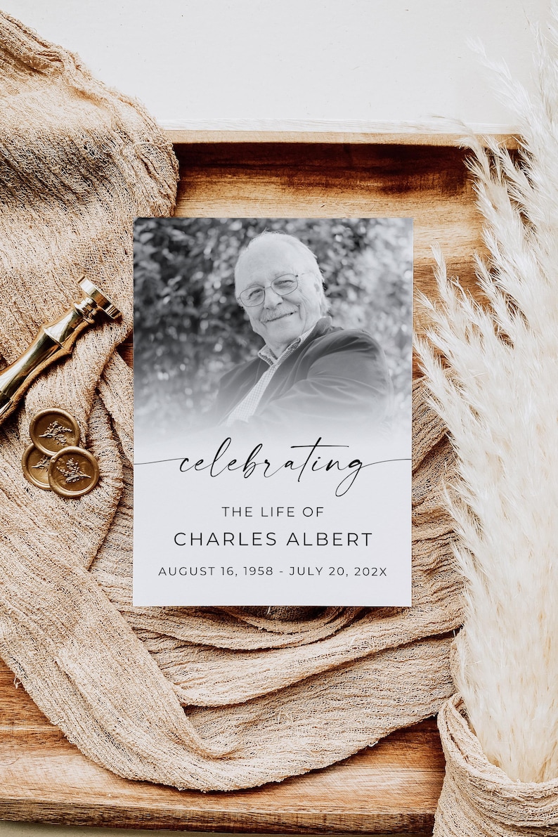 PRINTED + SHIPPED Personalized Memorial Prayer Cards, Celebration of ...