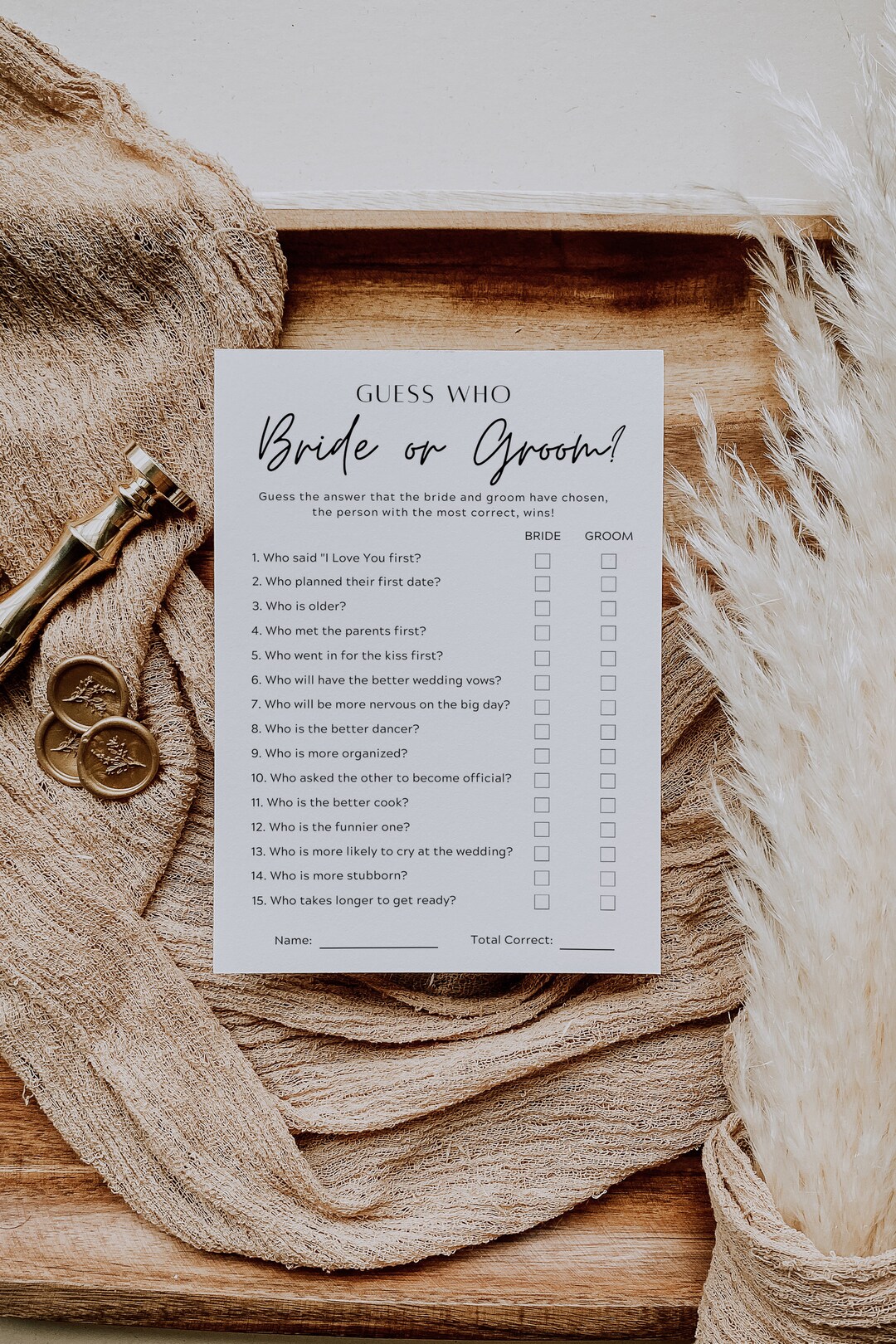 Guess Who Bride or Groom Game, Bridal Shower Game, Bride or Groom ...